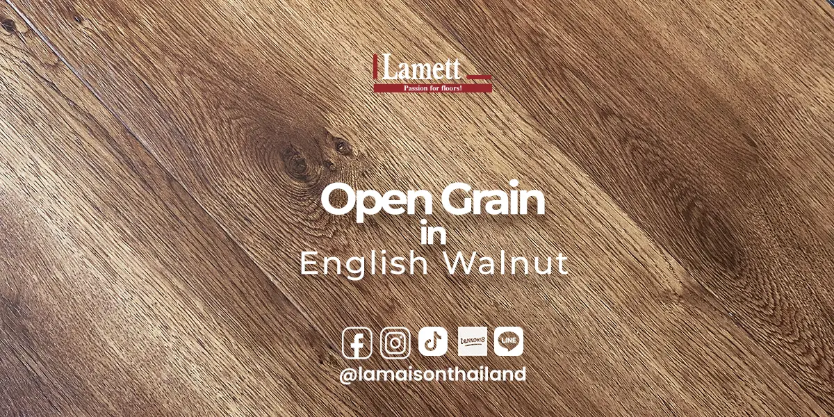 Open Grain In English Walnut - พื้น SPC กระเบื้องยางลายไม้ ไม้ระแนงเกรด ...